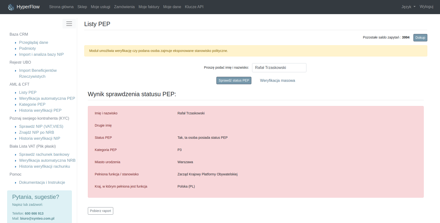 Listy PEP – Platforma Hyperflow